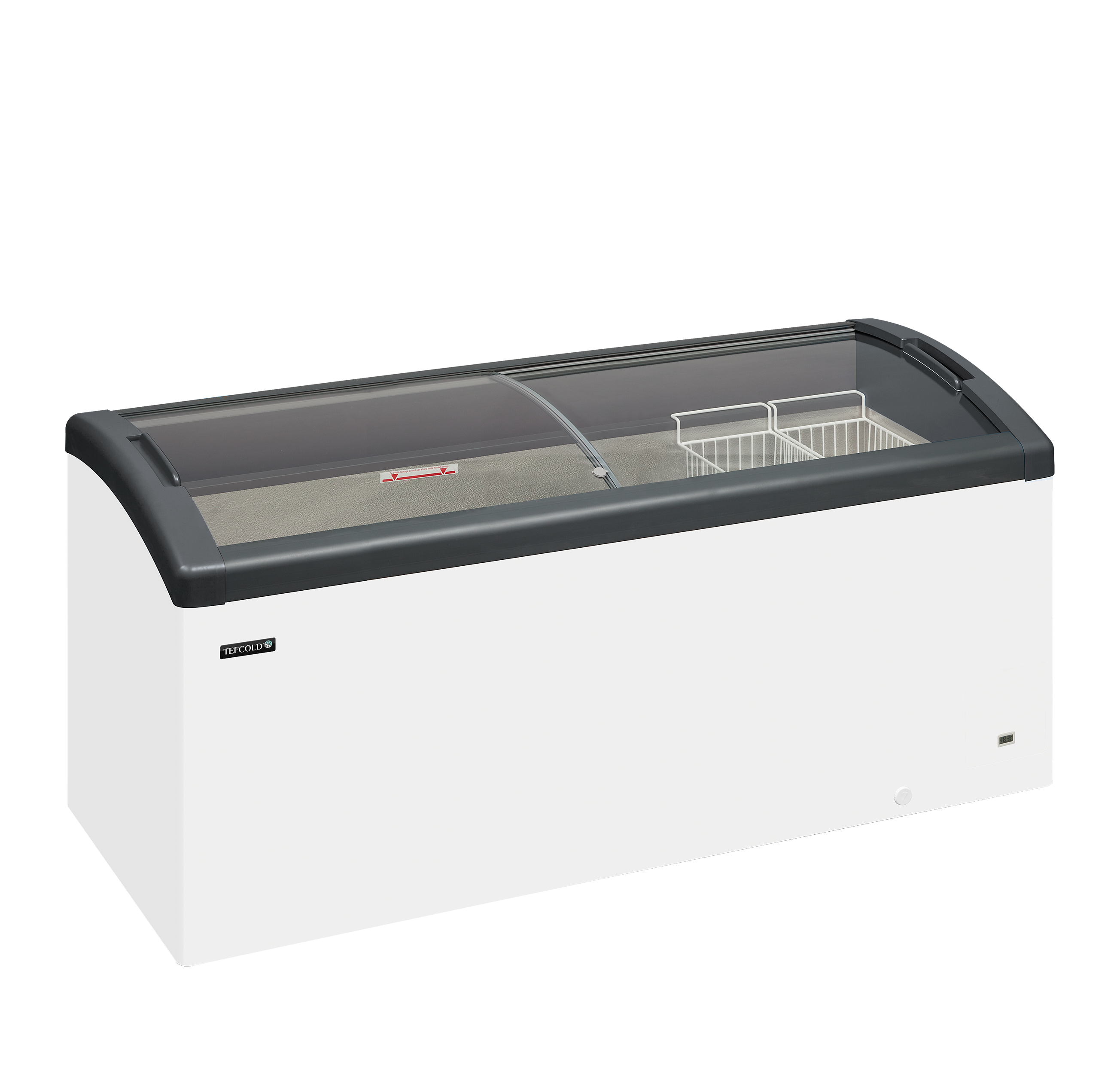 Sliding Curved Glass Lid Chest Freezer Focus 171 Grey– All Stop Trading New